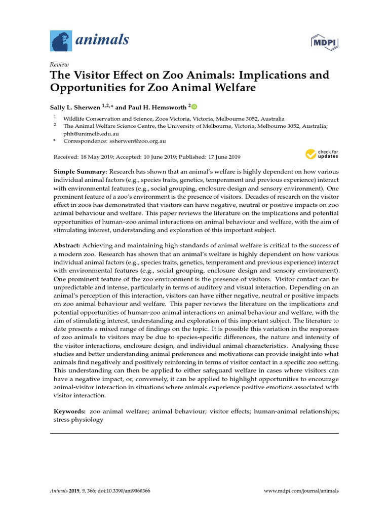 The Visitor Effect On Zoo Animals: Implications and Opportunities For ...