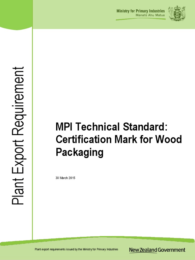 Certification Mark For Wood Packaging | PDF | Packaging And Labeling ...