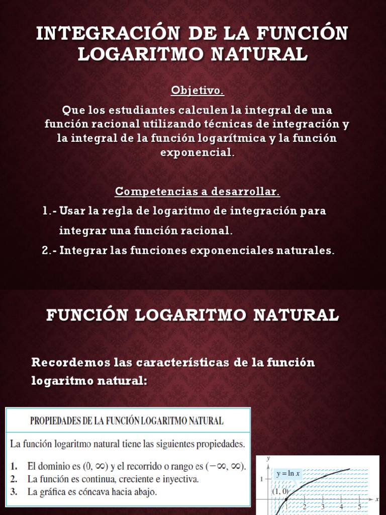 Integral de La Función Logaritmica y Exponencial - 9 | PDF | Integral ...