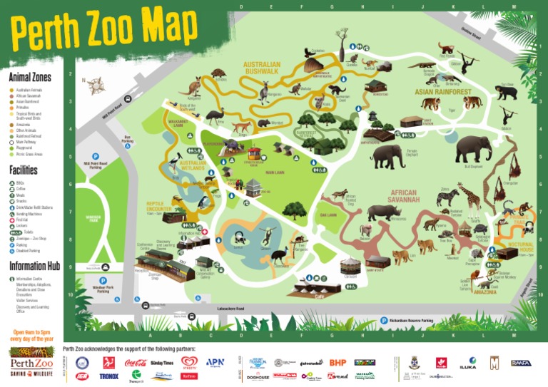 Perth Zoo Map: A Guide to the Animal Zones, Facilities, and Services ...