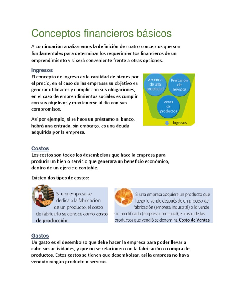 Conceptos Financieros Básicos | PDF