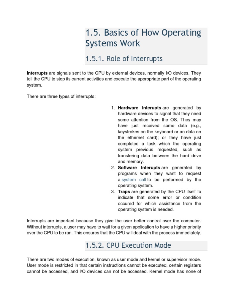 OS Interrupts Explained | PDF | Assembly Language | Subroutine