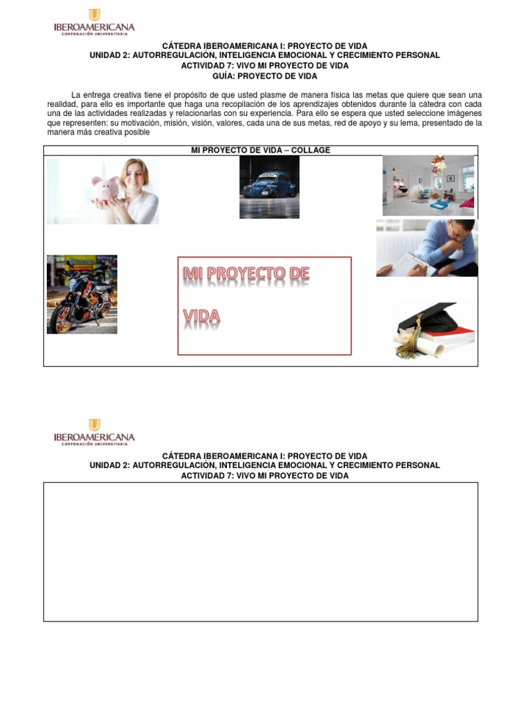 Collage de Mi Proyecto de Vida | PDF