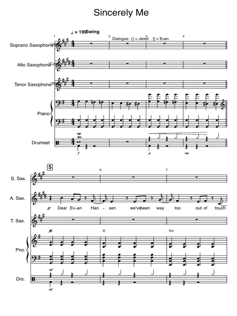 Sincerely Me | PDF | Modernism (Music) | Elementary Organology