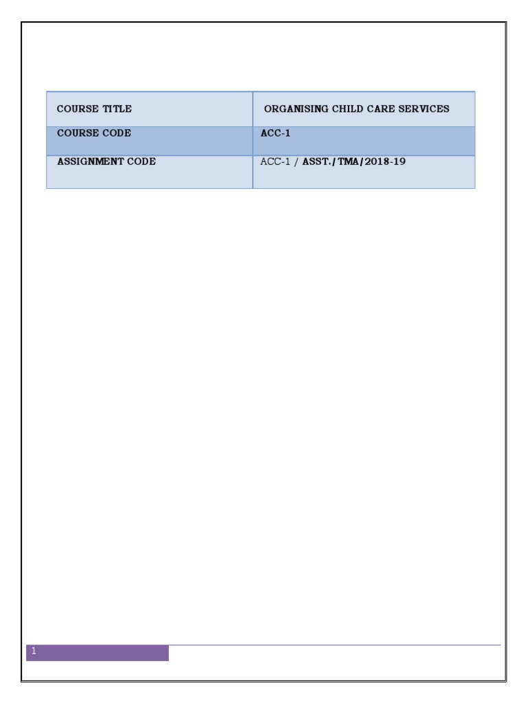 Ignou Acc Solved Assignment 2018-19 | PDF | Attachment Theory | Anxiety