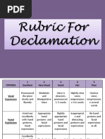 Poetry Recitation Scoring Rubric PDF | PDF | Singing | Poetry