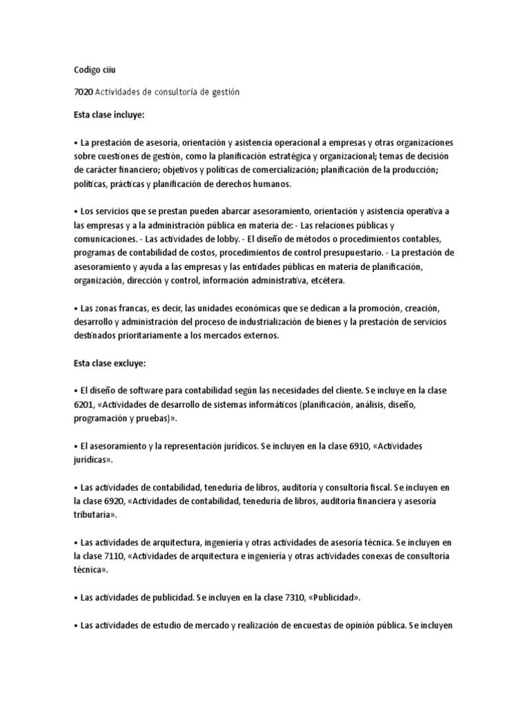 Codigo Ciiu | PDF | Contabilidad | Auditoría