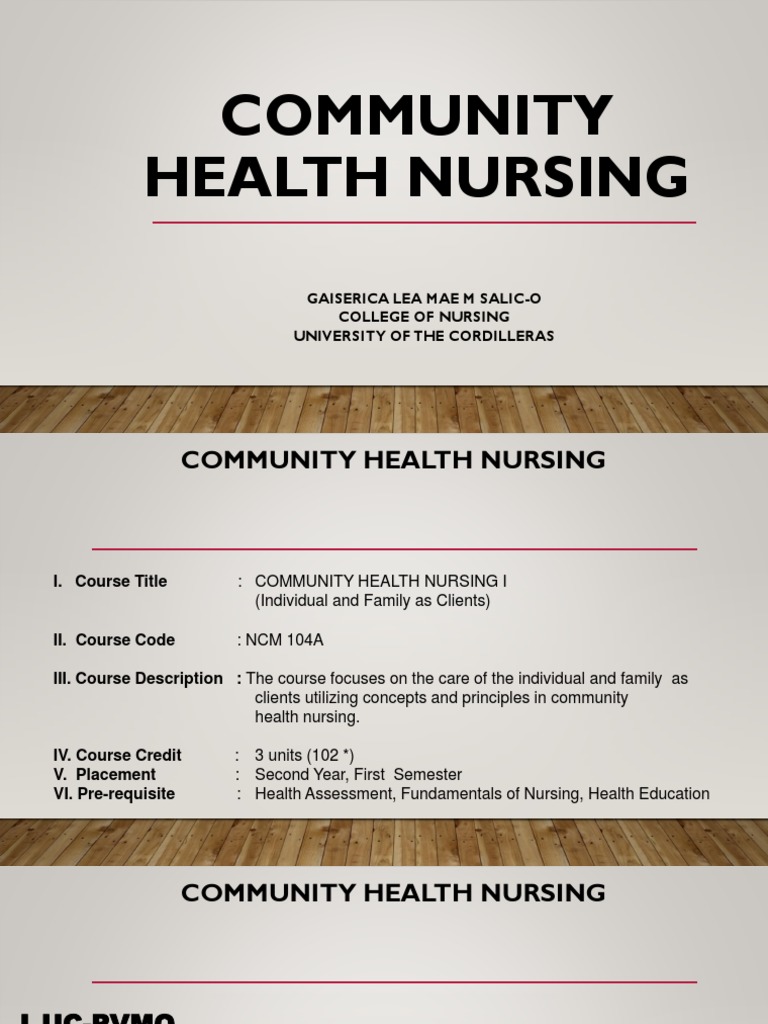 Community Health Nursing Overview | PDF | Nursing | Public Health