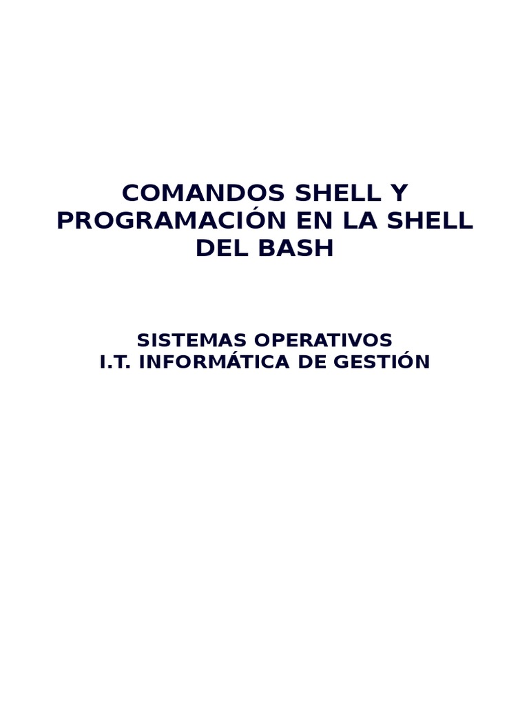 Comandos Shell | PDF | Interfaz de línea de comando | Archivo de ...