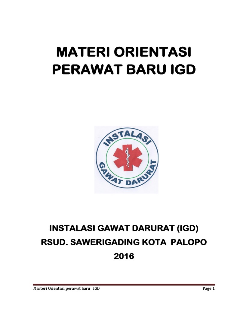 Materi Orientasi Igd | PDF