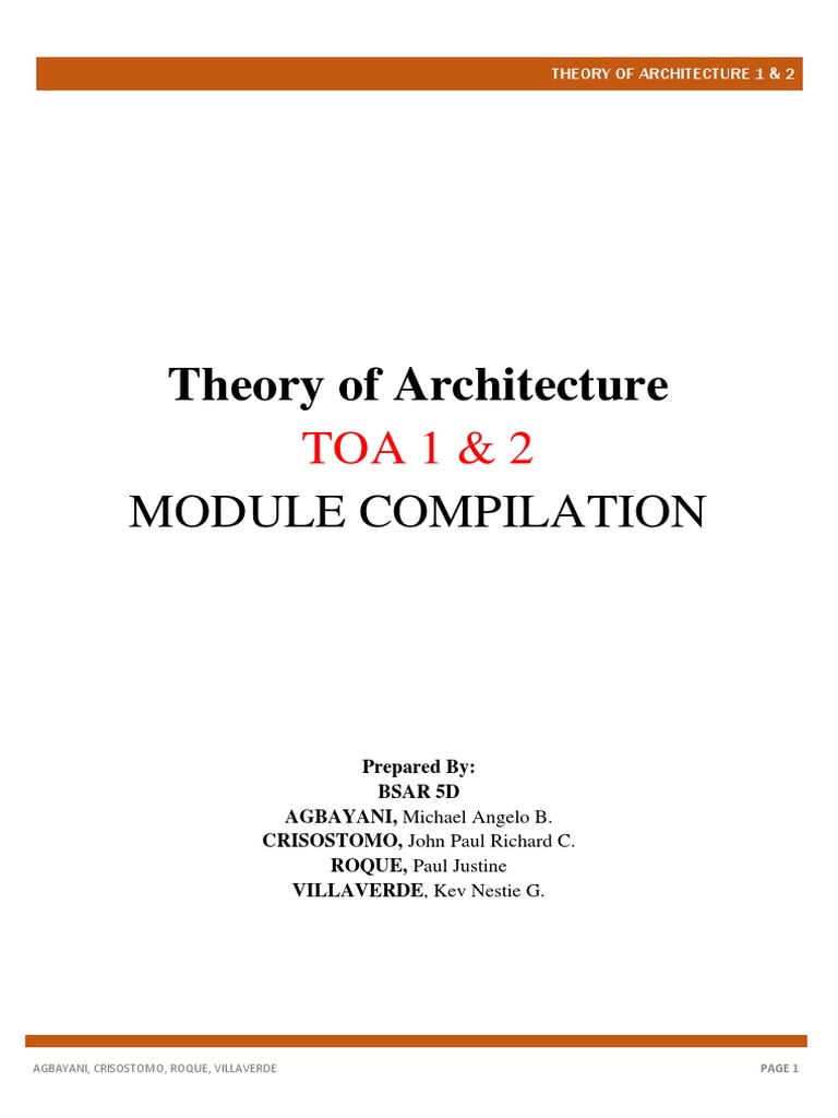 Theory of Architecture: Module Compilation | PDF | Shape | Color