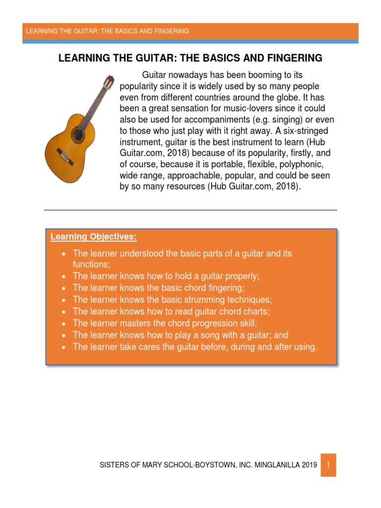Learning The Guitar | PDF | Guitars | Classical Guitar