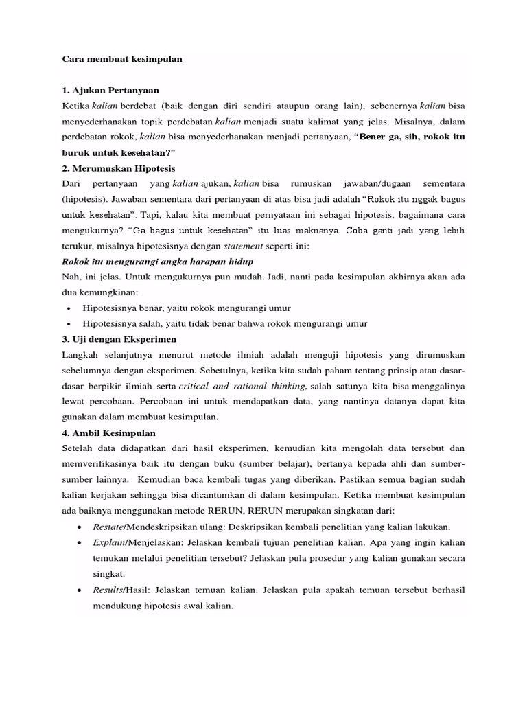 Bagan Membuat Kesimpulan | PDF