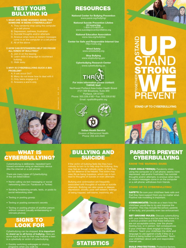 Bullying Brochure Print Out Pdf