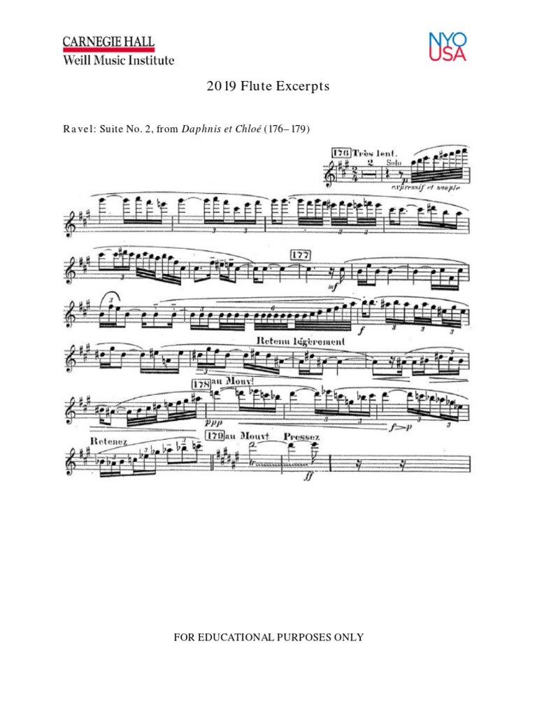 2019 Flute Excerpts 2 | PDF | Compositions | Symphony Orchestras