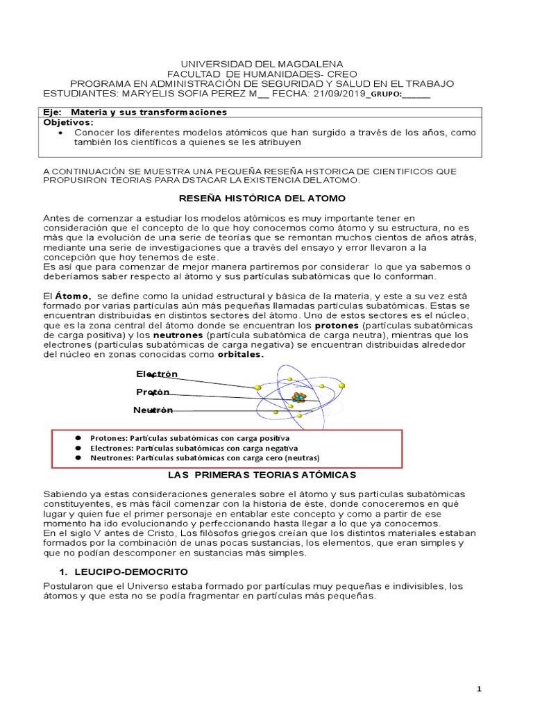 Solucion Guia 1 Atomo | PDF | Núcleo atómico | Átomos Solucion Guia 1 Atomo | PDF | Núcleo atómico | Átomos