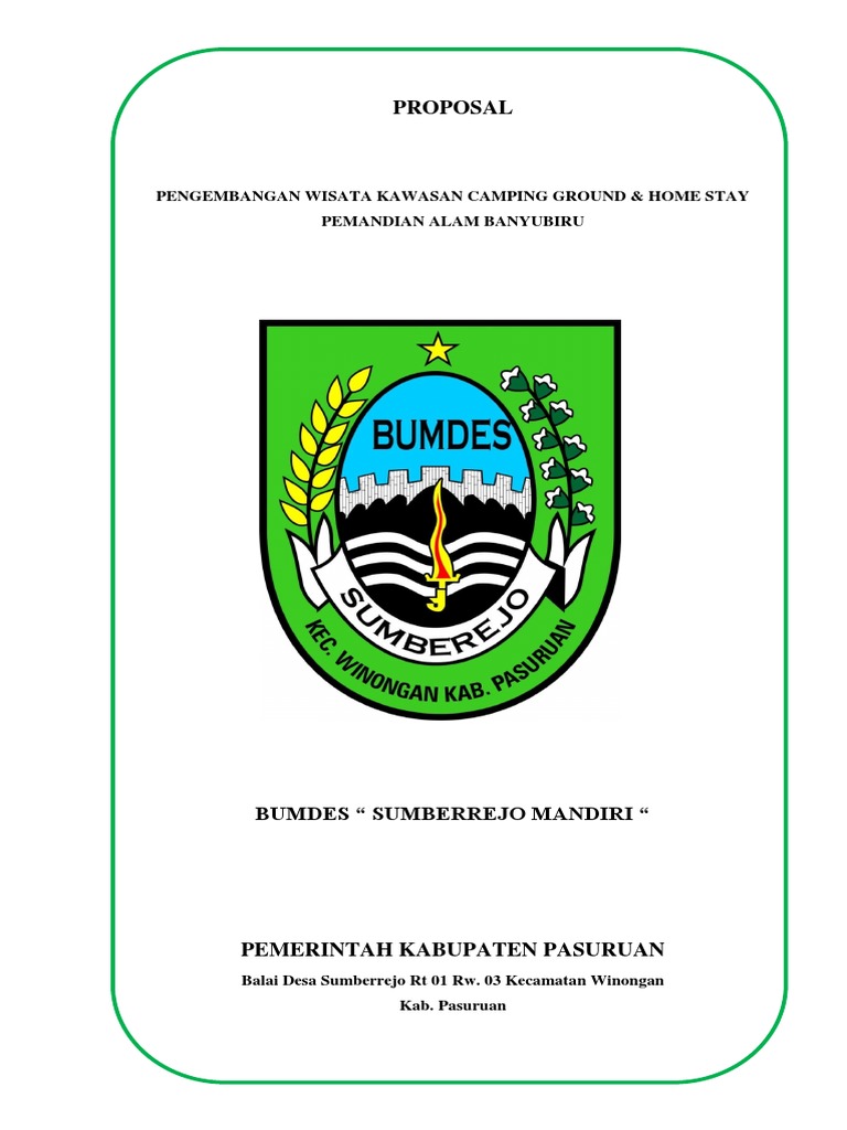Proposal Pengembangan Wisata BUMDES | PDF