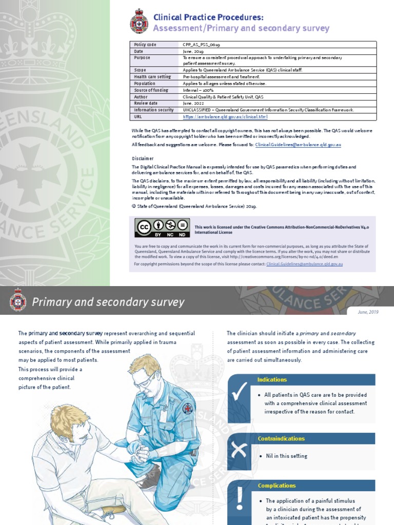 CPP - Primary and Secondary Survey | PDF | Emergency Medical Services ...