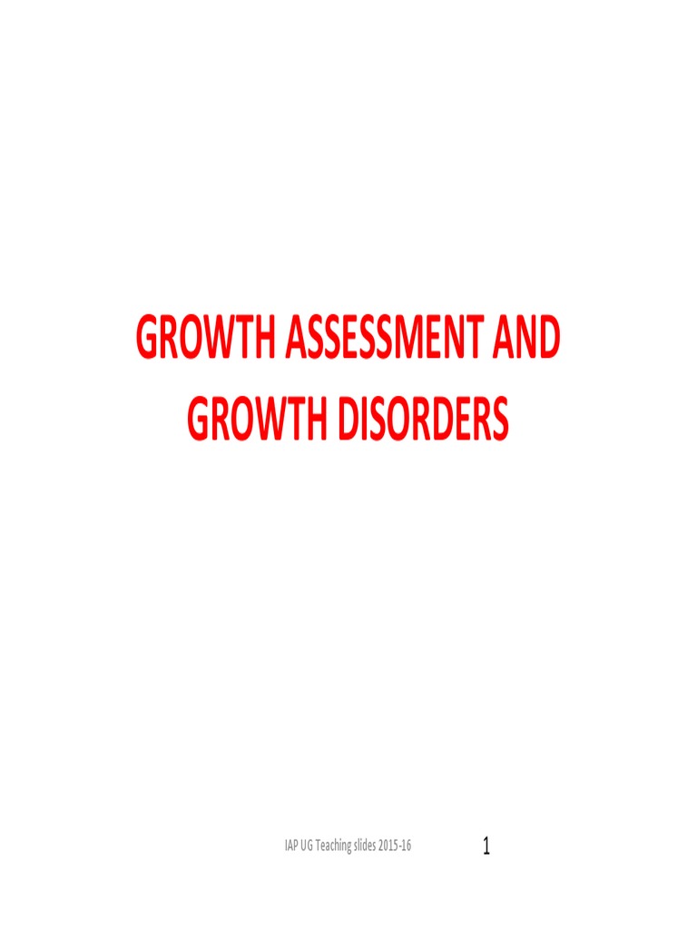 Growth Assessment IAP | Download Free PDF | Puberty | Weighing Scale