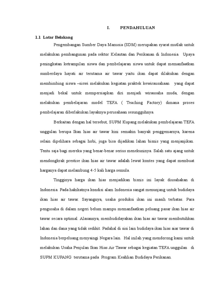 Proposal Kegiatan Tefa | PDF