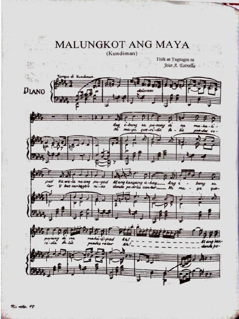 Malungkot Ang Maya PDF | PDF