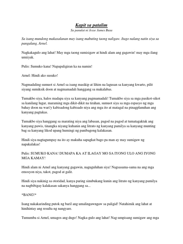 Kapit Sa Patalim | PDF