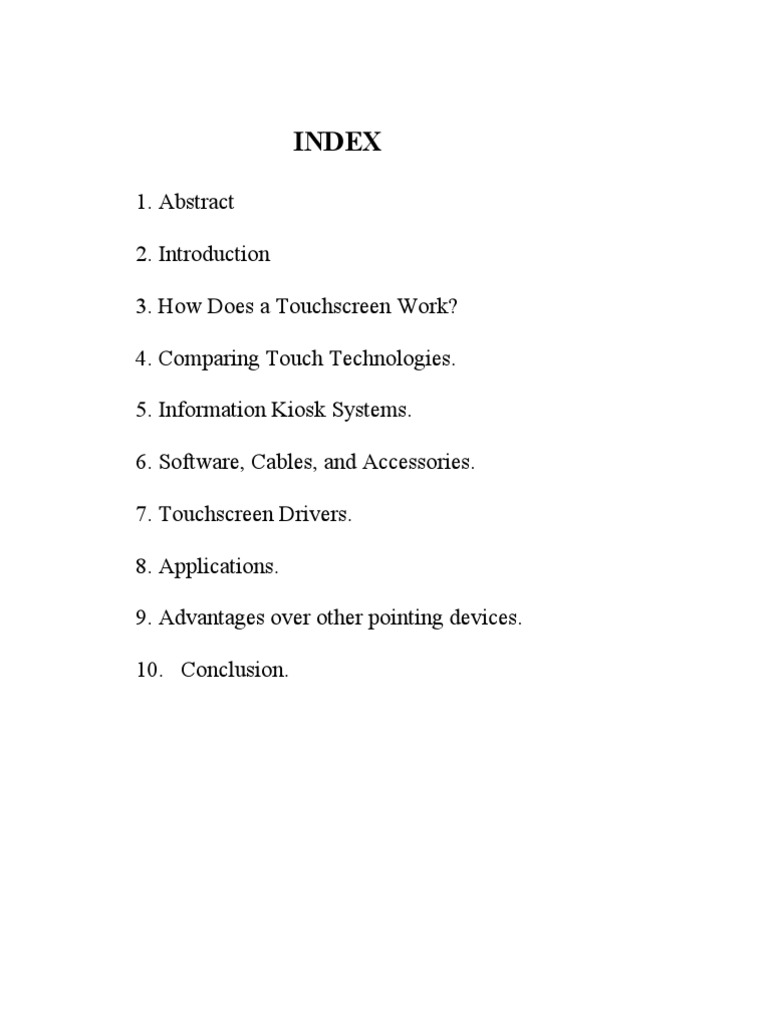 Touchscreen Full Report | PDF | Touchscreen | Personal Computers