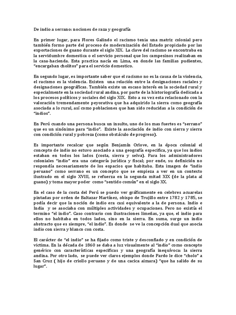 De Indio A Serrano | PDF | Racismo | Discriminación y relaciones raciales