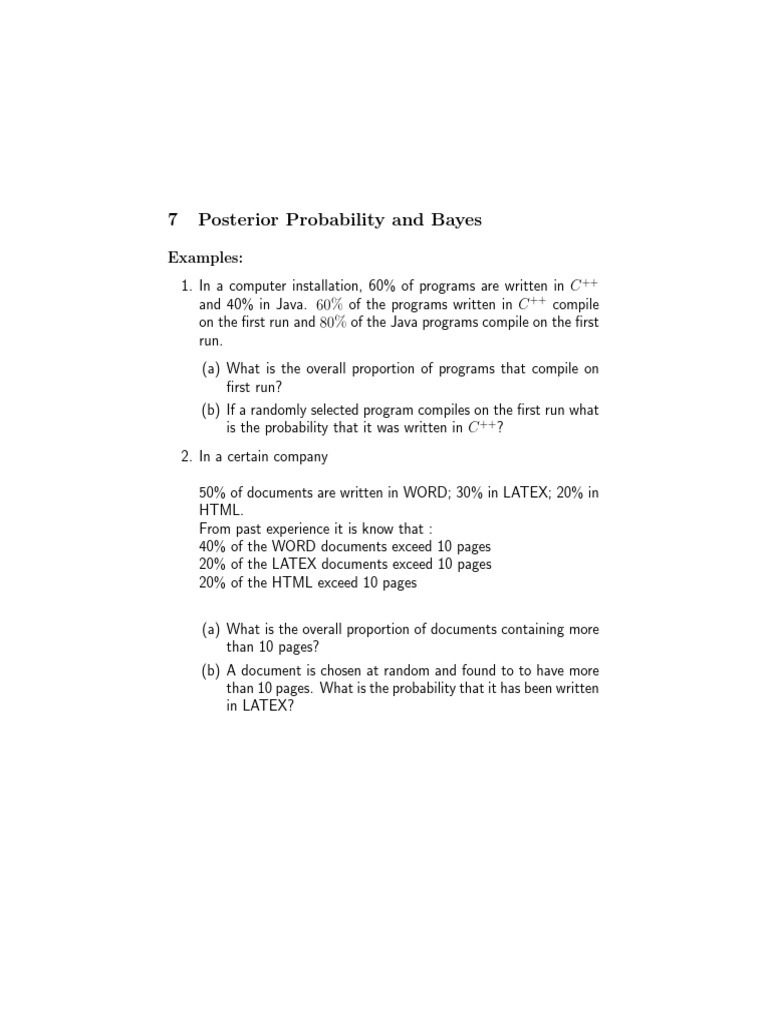 An Introduction to Posterior Probability and Bayes' Theorem through ...