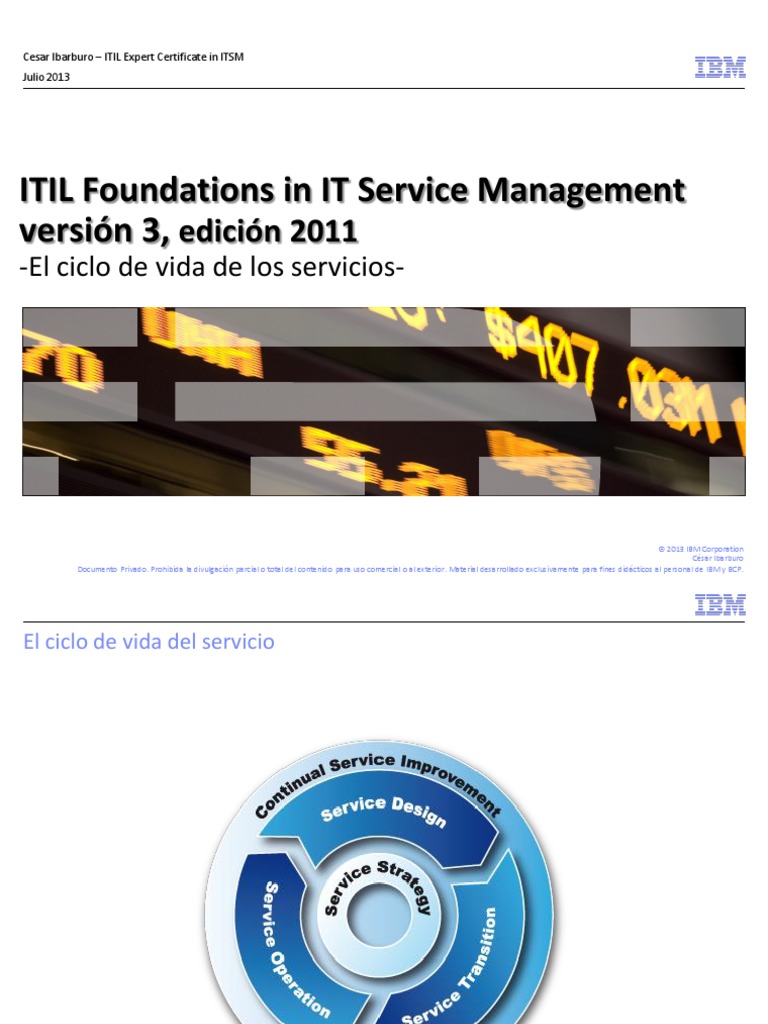 3 - ITIL v3 Ed 2011 - El Ciclo de Vida de Los Servicios | PDF | Itil ...