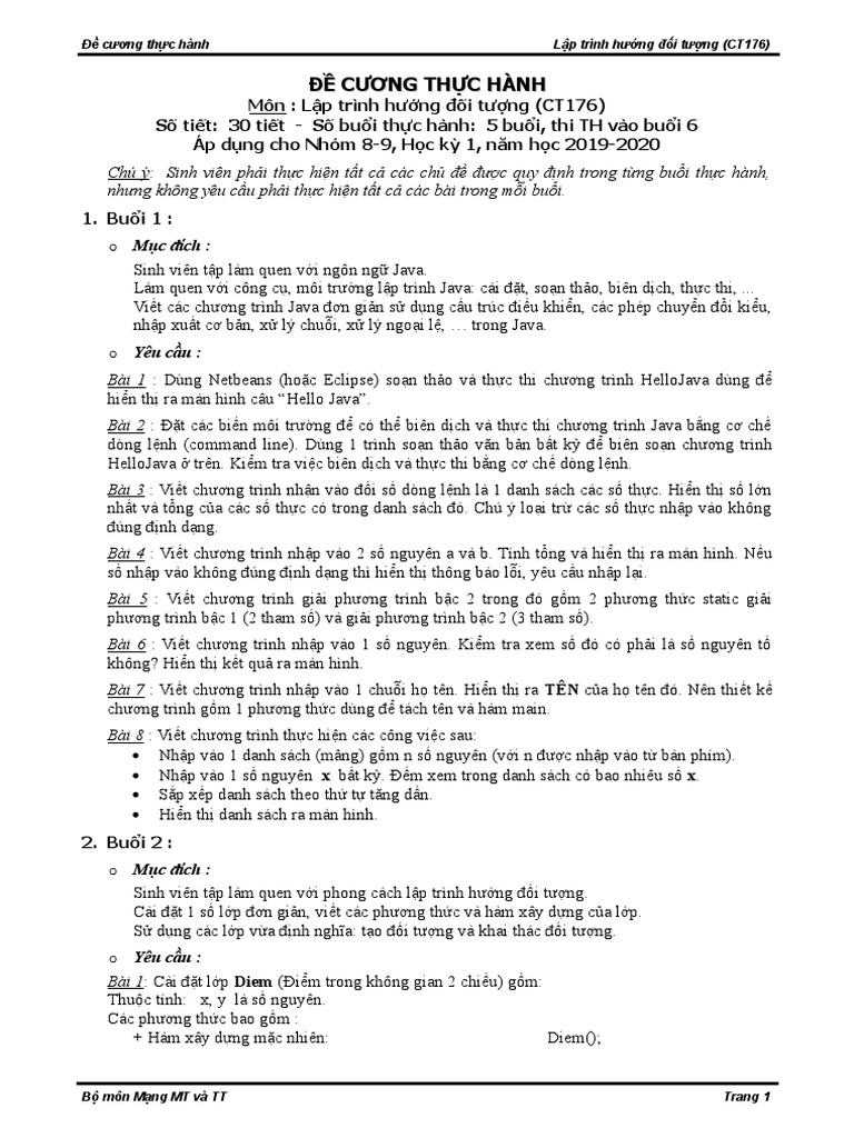 TH Huong Doi Tuong Java | PDF