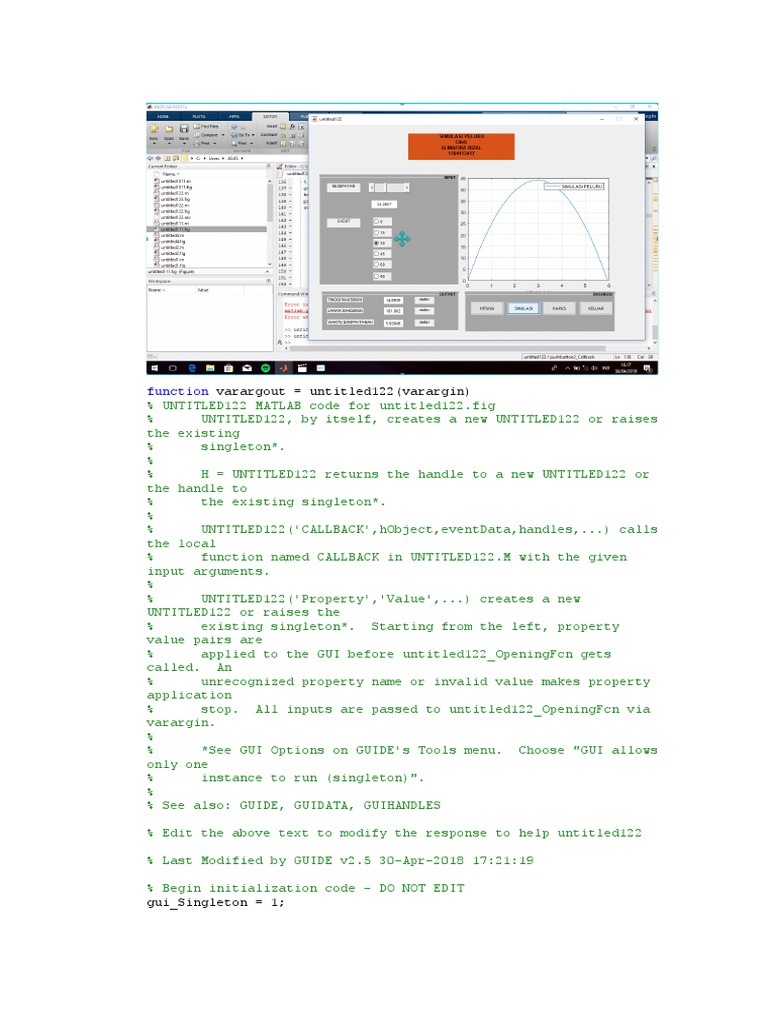 Function Varargout Untitled122 Varargin Pdf Matlab Object Computer Science