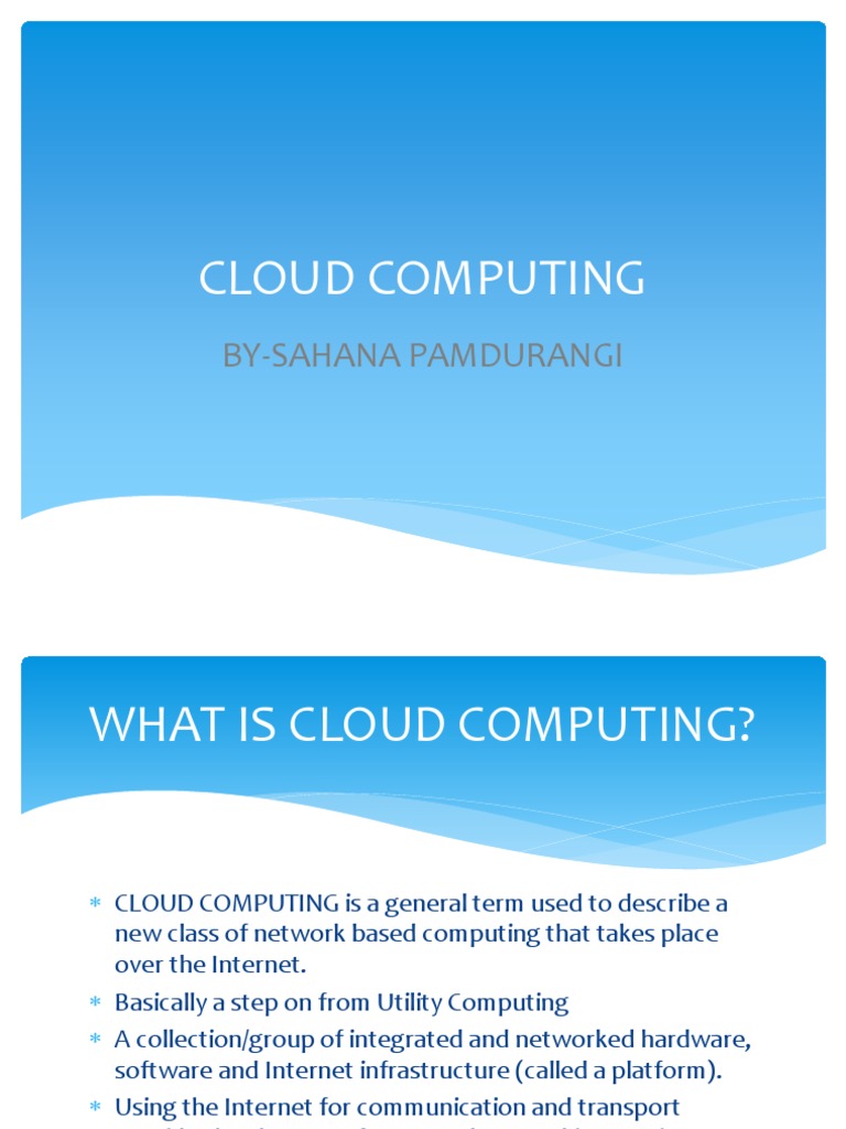 Introduction to Cloud Computing Concepts | PDF | Cloud Computing | Software As A Service