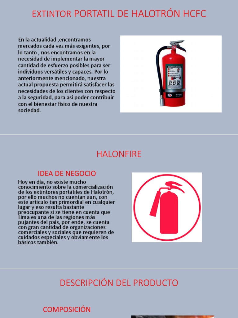 Extintor Portatil de Halotrón HCFC | PDF | Marketing | Calidad (comercial)