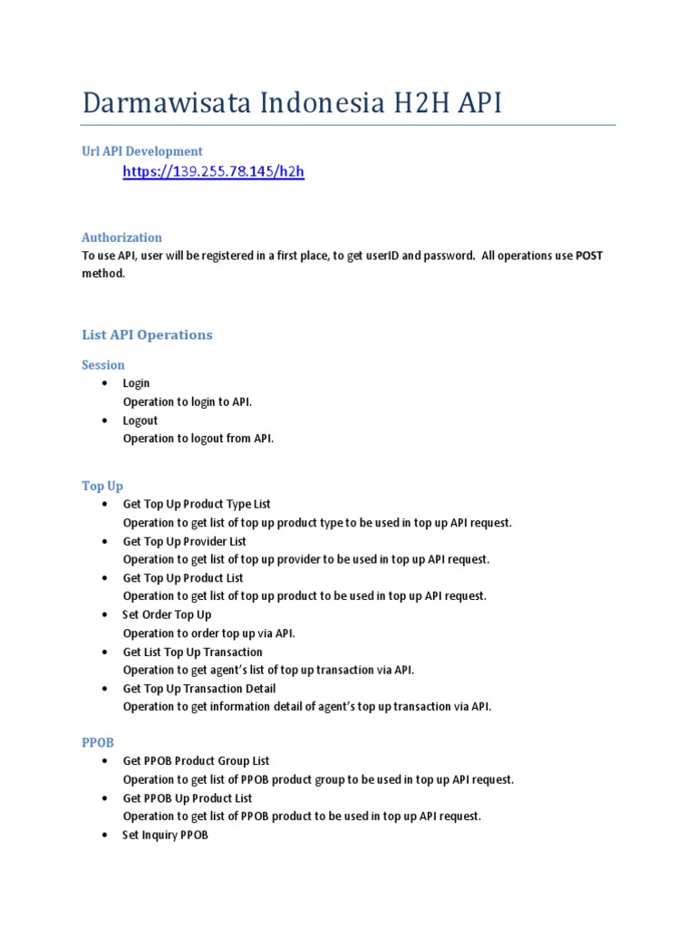 PPOB Darmawisata | PDF | Application Programming Interface | Cyberspace