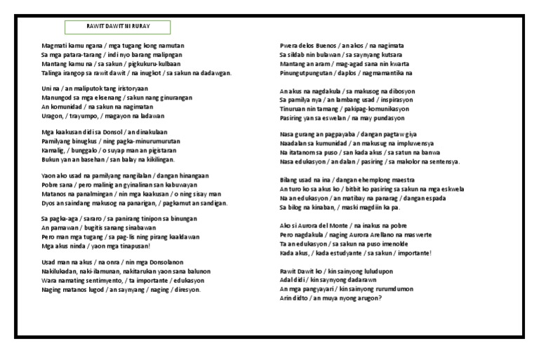 Rawit-Dawit - Azenith A. Añana | PDF