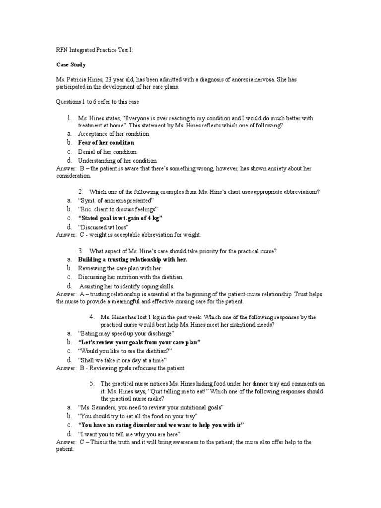 ANS RPN Integrated Post Test I A PDF | PDF | Hypoglycemia | Diabetes ...