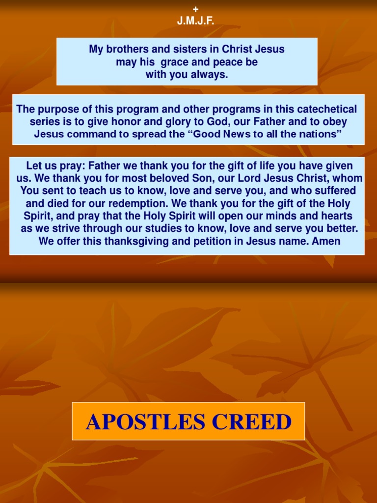 New Apostles Creed PowerPoint | PDF | Original Sin | Catholic Church
