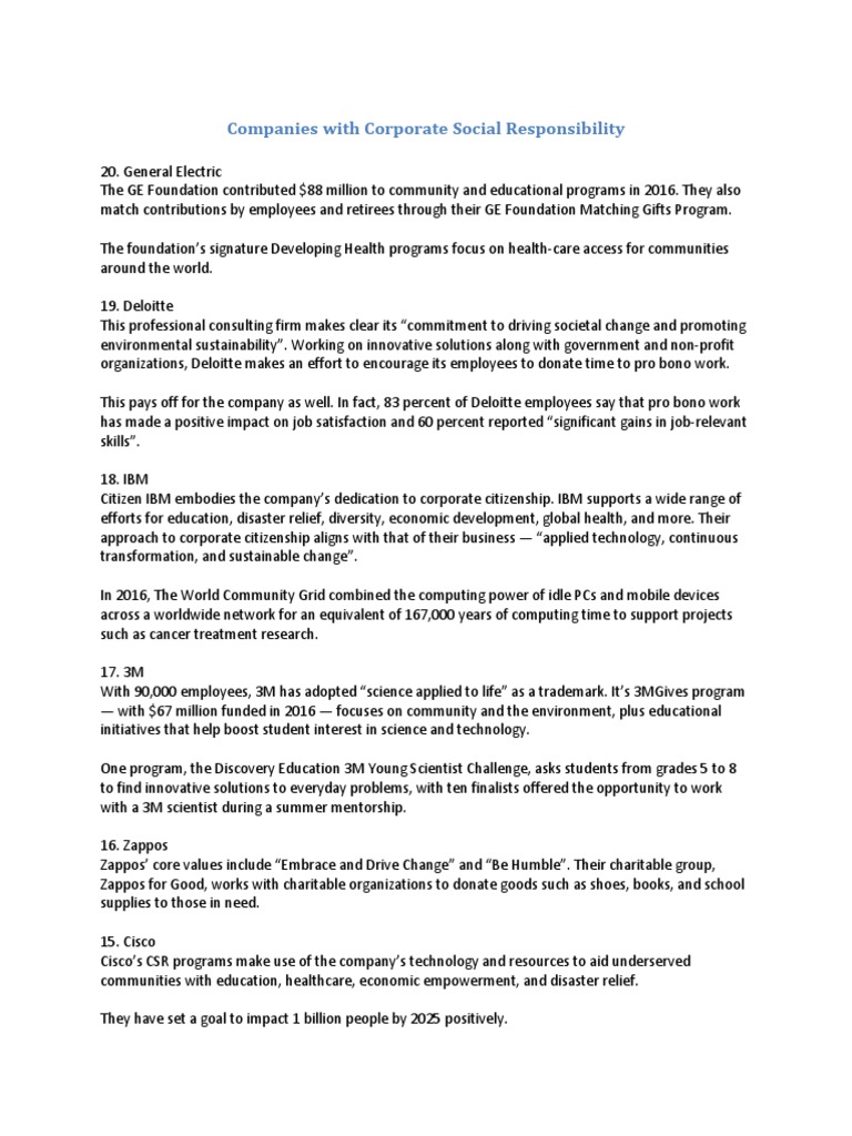 Corporate Social Responsibility | PDF | Corporate Social Responsibility ...