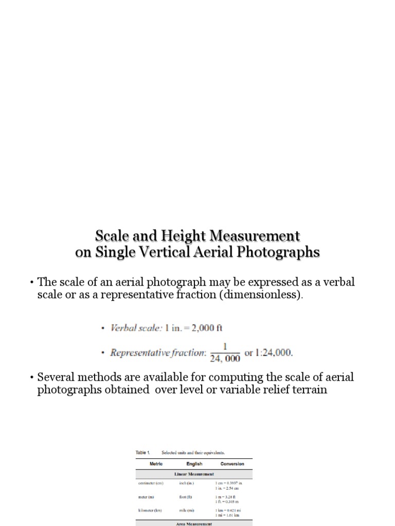 Scale Measurement For Aerial Photography | PDF | Aerial Photography ...