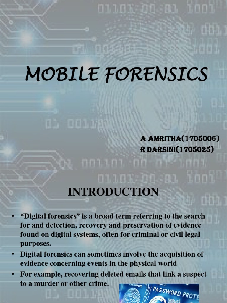 An Introduction to Mobile Forensics: Processes, Types, Challenges and ...