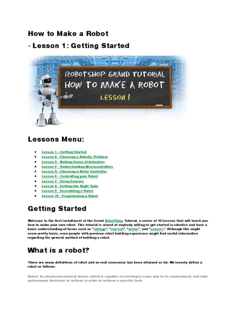 Robotic For Beginer | PDF | Robot | Robotics