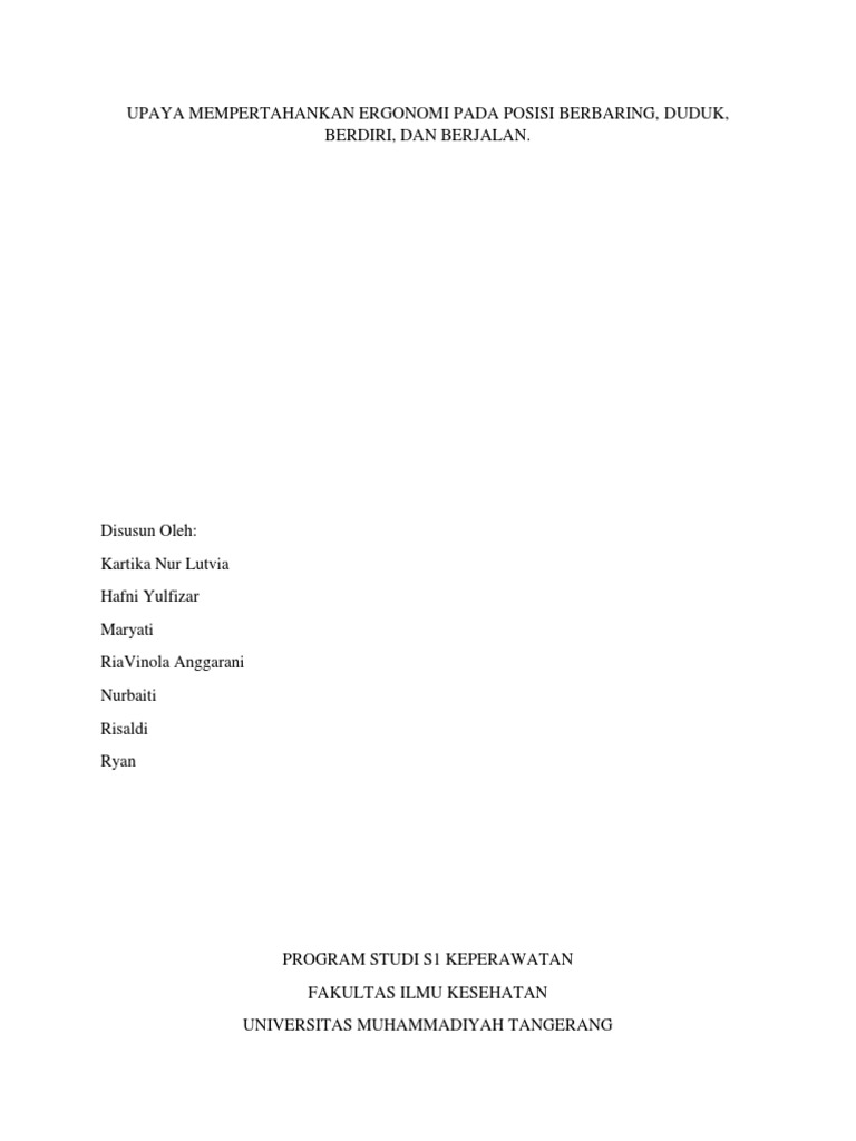 Tugas k3 Bu Popy Ergonomi | PDF