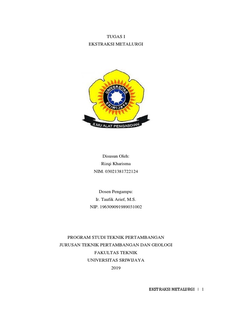Tugas I Ekstraksi Metalurgi | PDF