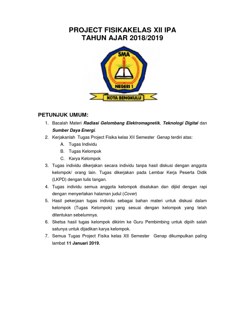 "Proyek Fisika Kelas XII: Radiasi & Teknologi" | PDF