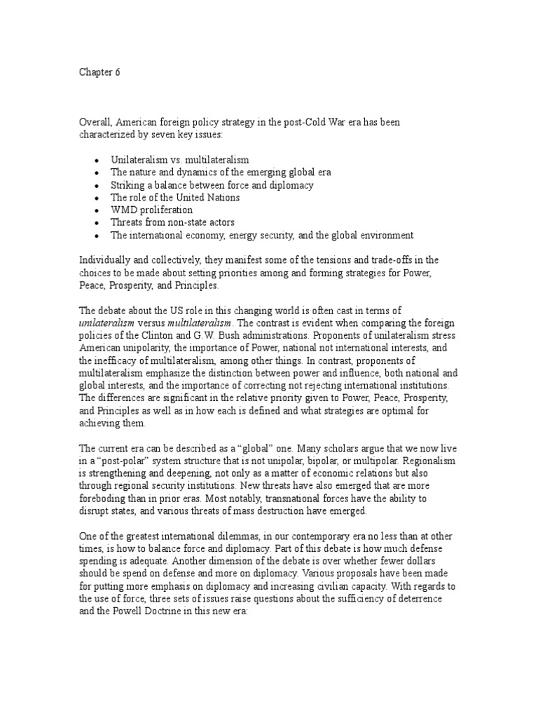 Chapter 6 | PDF | National Security | Bush Doctrine