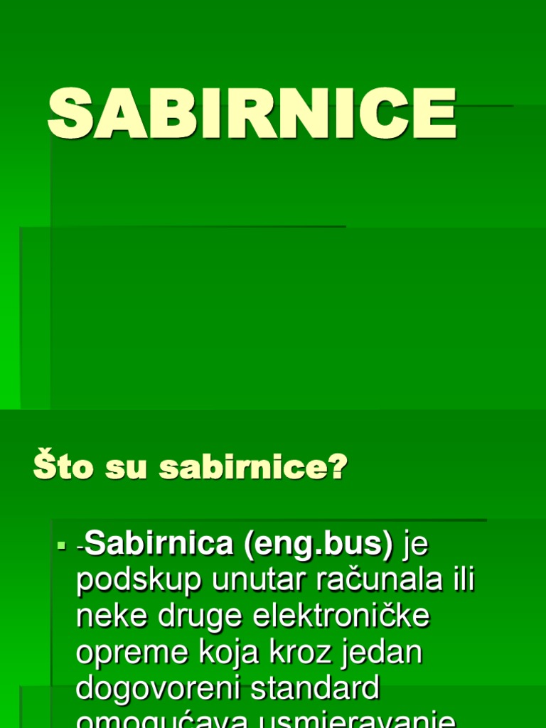SABIRNICE | PDF