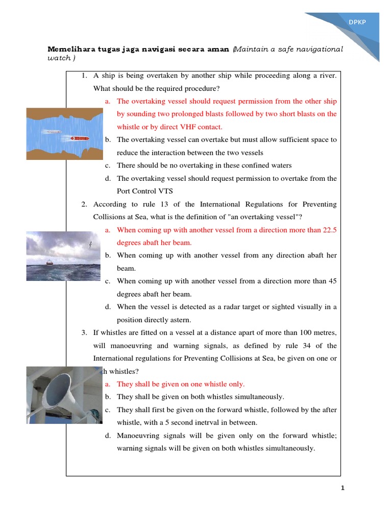 Navigational Safety Procedures at Sea | PDF | Port And Starboard ...