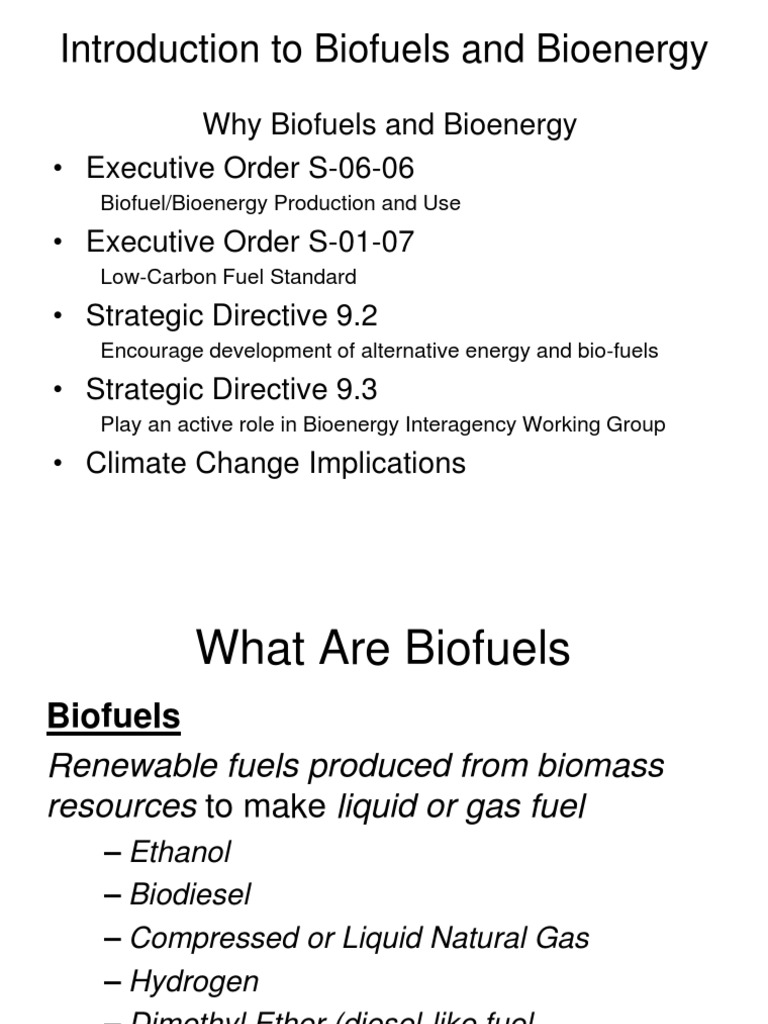 Introduction To Biofuels and Bioenergy | PDF | Biofuel | Bioenergy