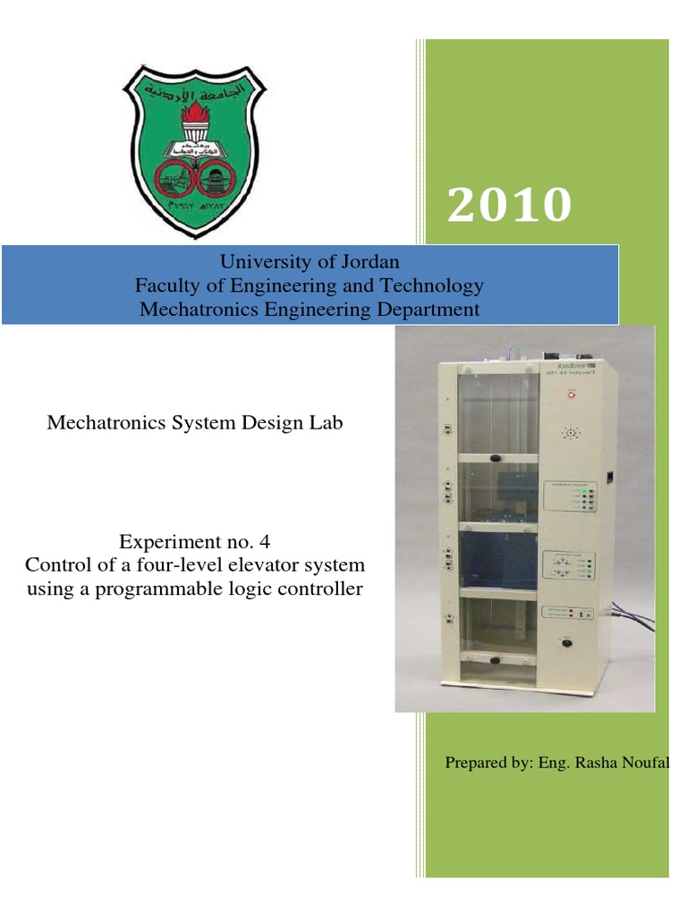 Control of A Four Level Elevator System Using A Programmable Logic Controller Experiment No 4 ...